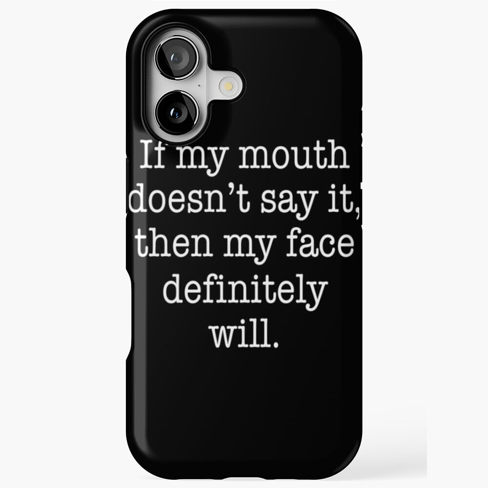 Funny Hip Hop Face Quote Inspired Bold Tribute Artwork iPhone Case 17 ...