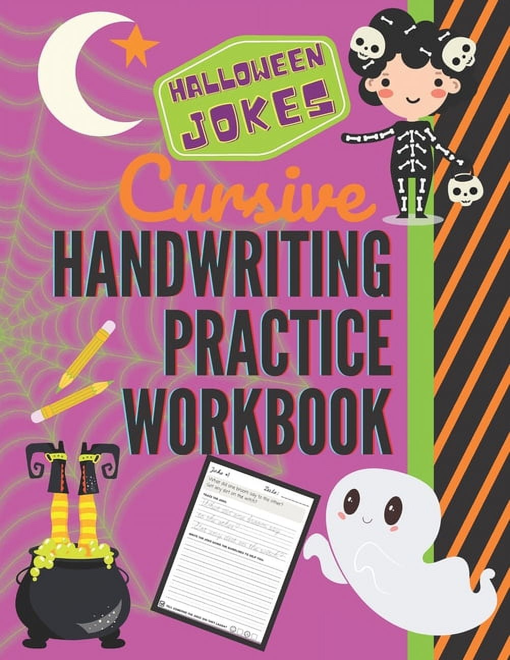 Funny Holiday Handwriting Practice: Halloween Jokes Cursive Handwriting ...