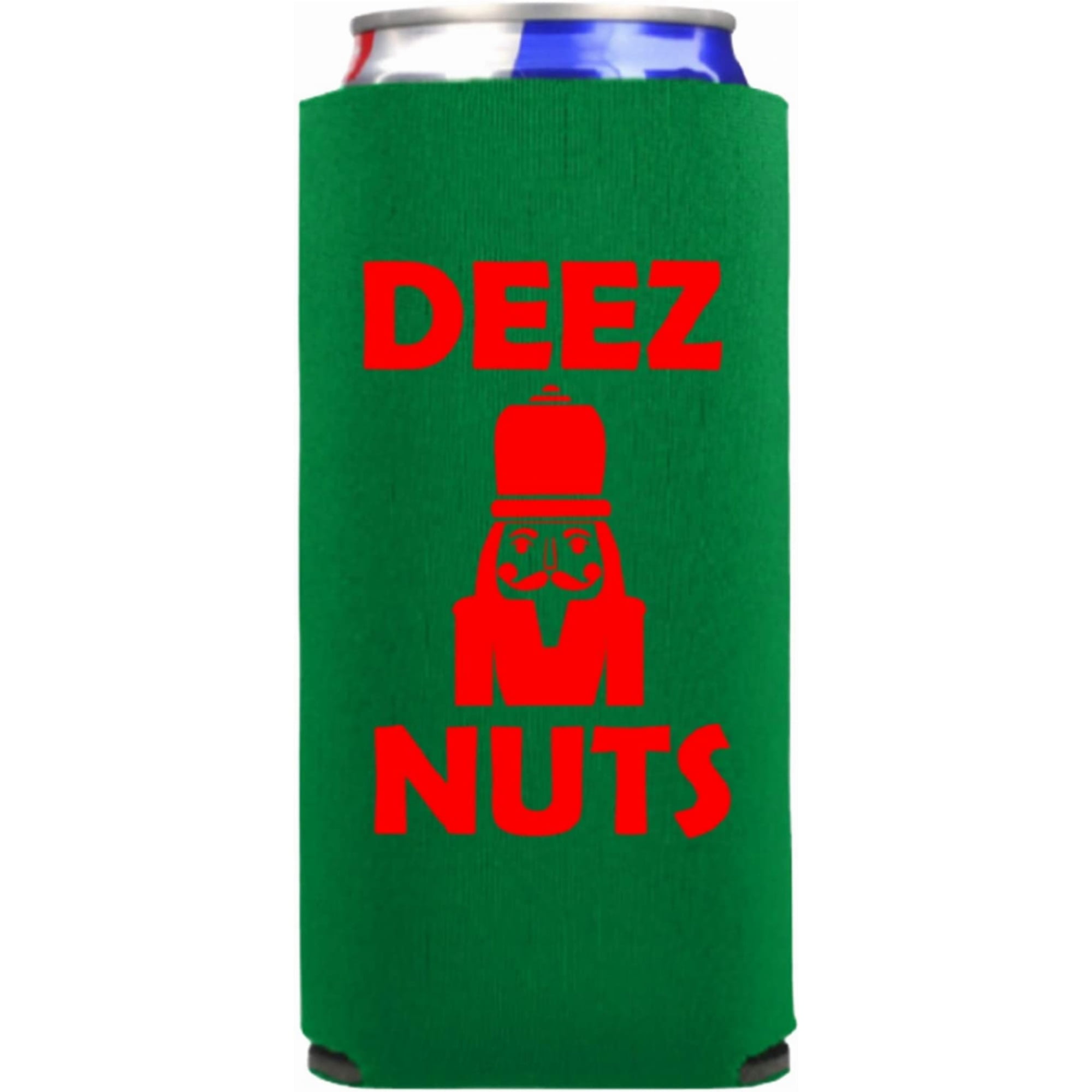 Funny Holiday Seltzer Can Coolie - Deez Nuts Nutcracker - Walmart.com