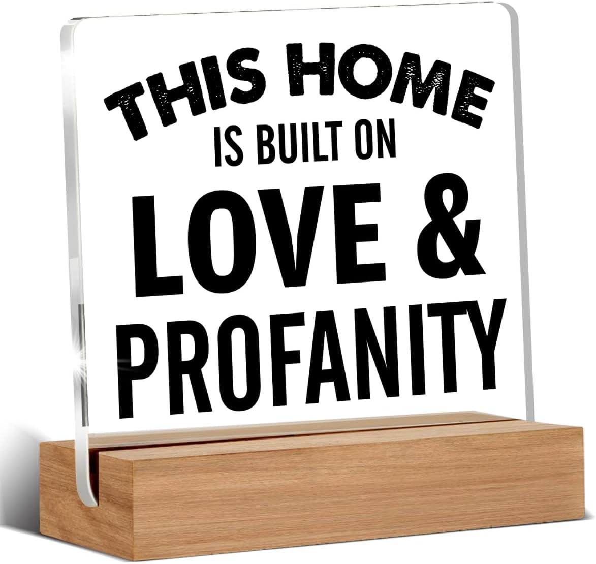 Funny Home Decor Sign Home Decor Quotes This Home is Built on Love ...