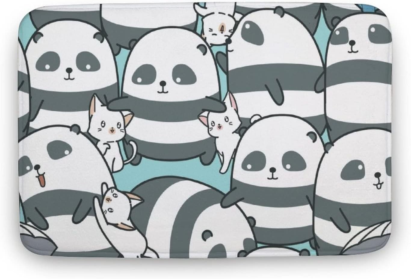 Funny Home Decorative Welcome Doormat Outdoor Indoor, Pandas and Cats ...