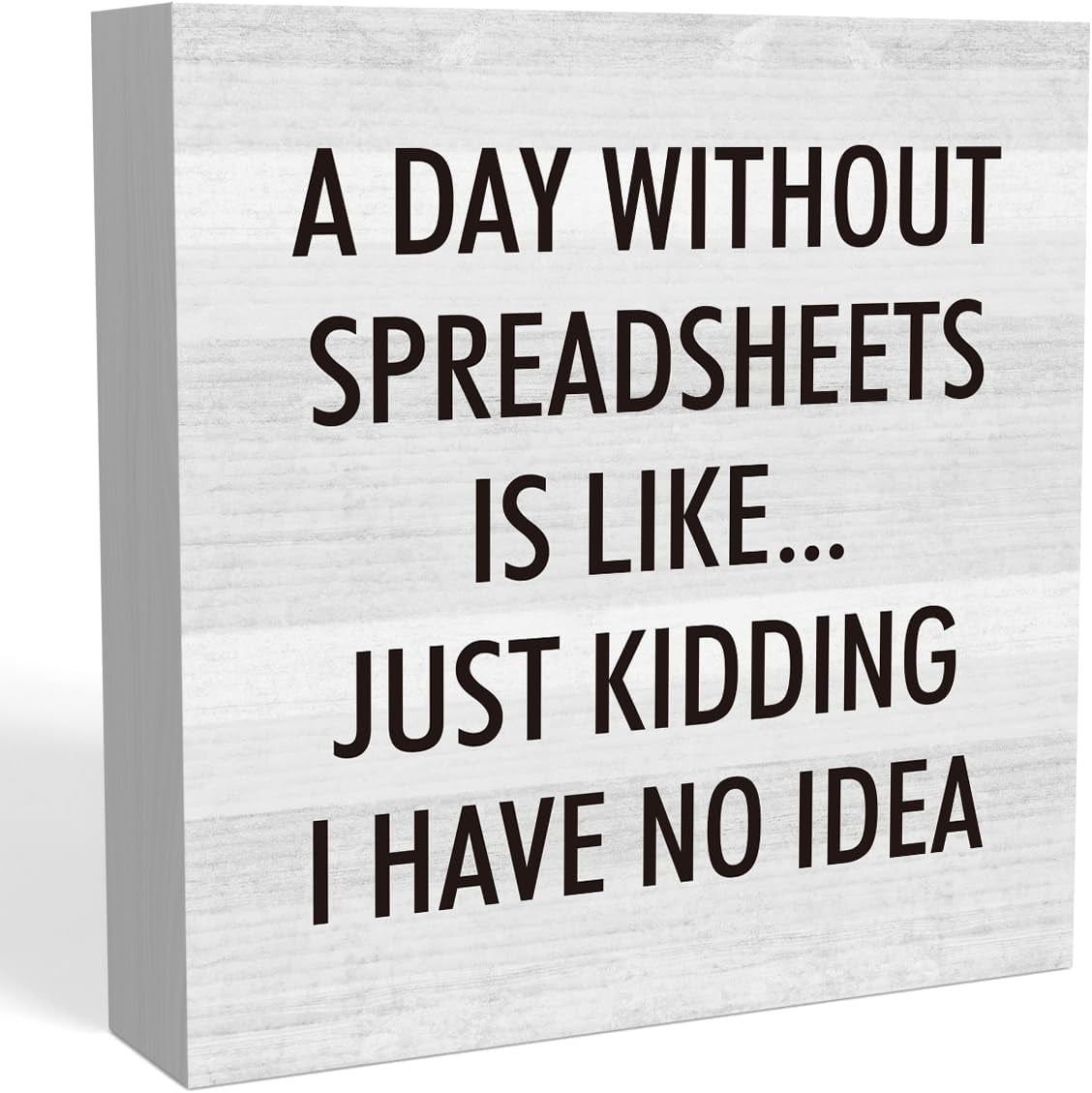 Funny Home Office Desk Decor Rustic Farmhouse Wood Box Sign Shelf ...