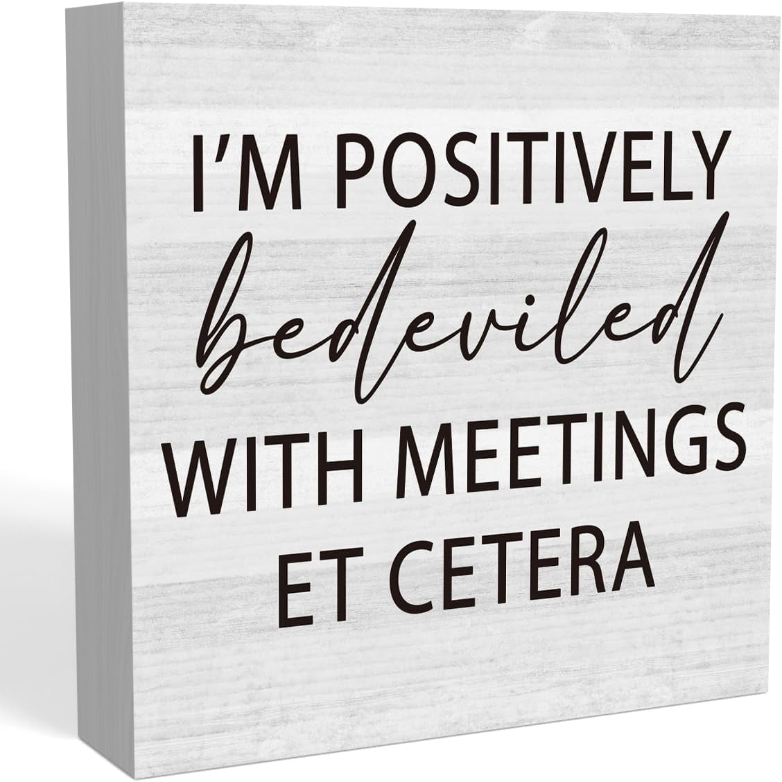 Funny Home Office Desk Decor Rustic Wood Box Sign Farmhouse Shelf ...