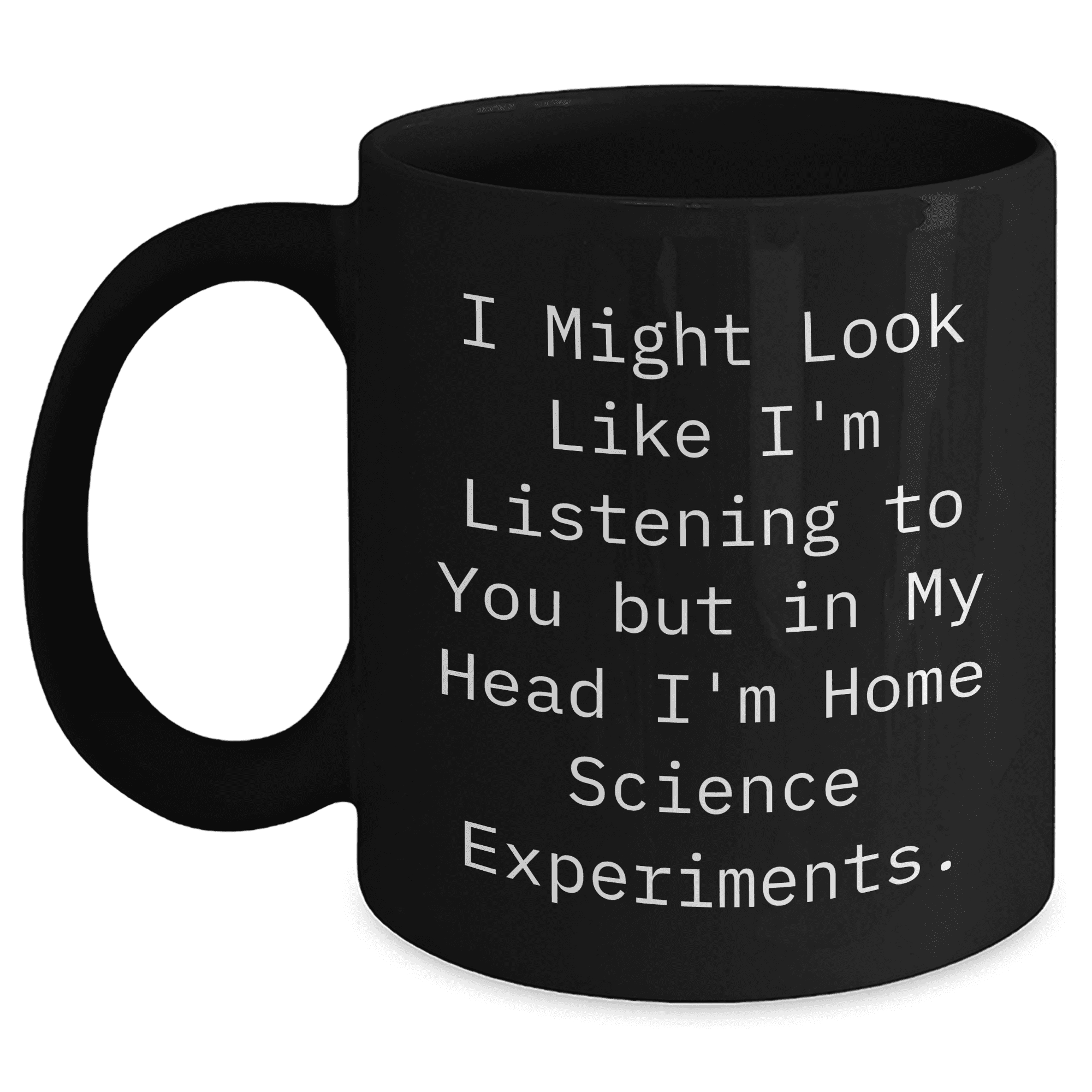 Funny Home Science Experiments Gifts for Dad, Black Coffee Mug with ...