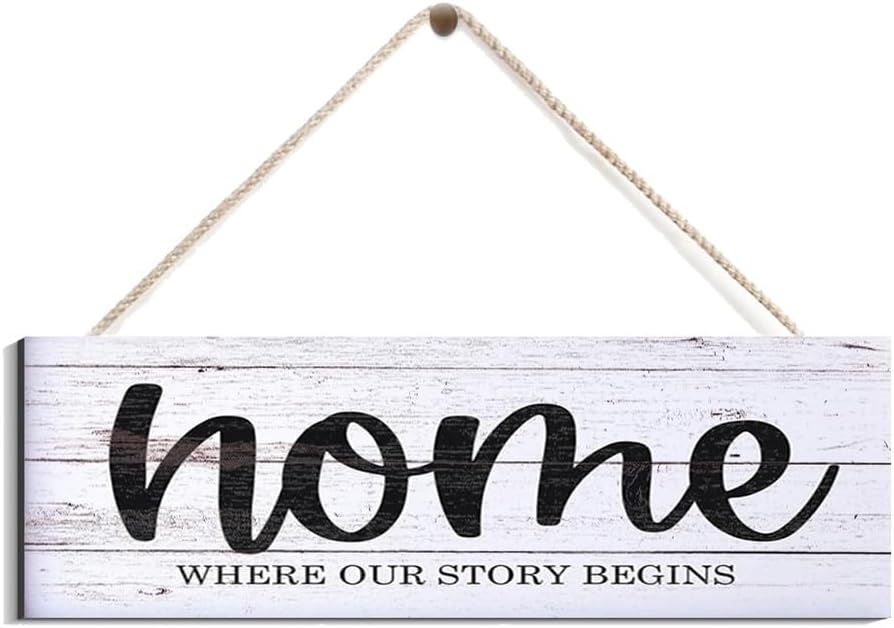 Funny Home Wood Sign Home Where Our Story Begins Home Sweet Home Home ...