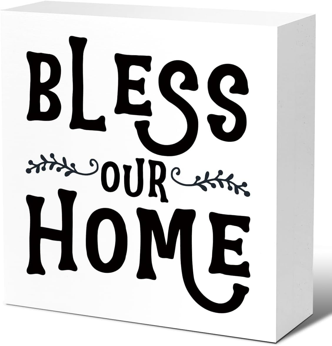 Funny Homewarming Wood Block Signs,Bless Our Home Wooden Box Sign For ...
