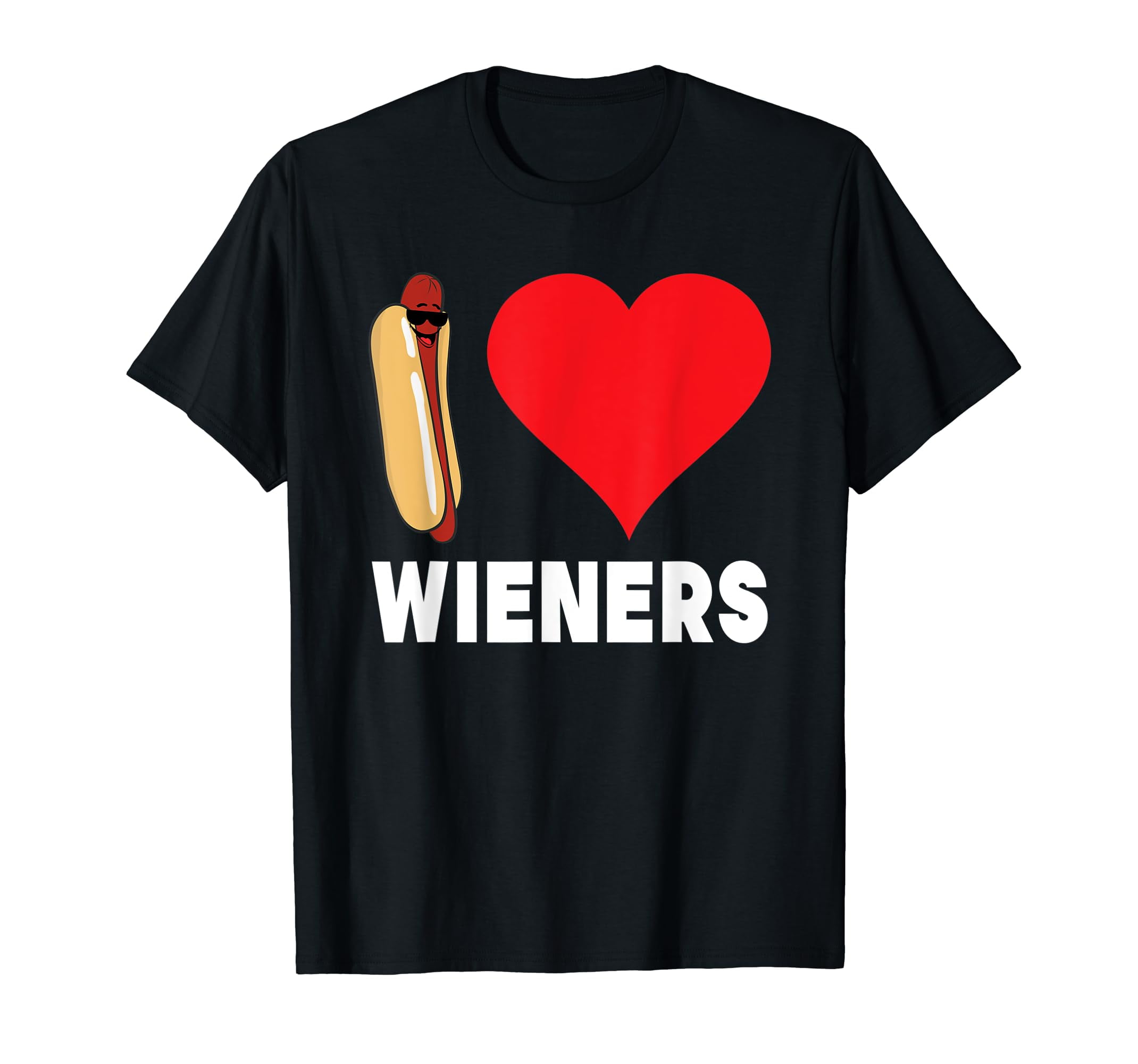 Funny Hot Dog Design - I Love Wieners Heart BBQ LGBT Gay Vintage Nature ...