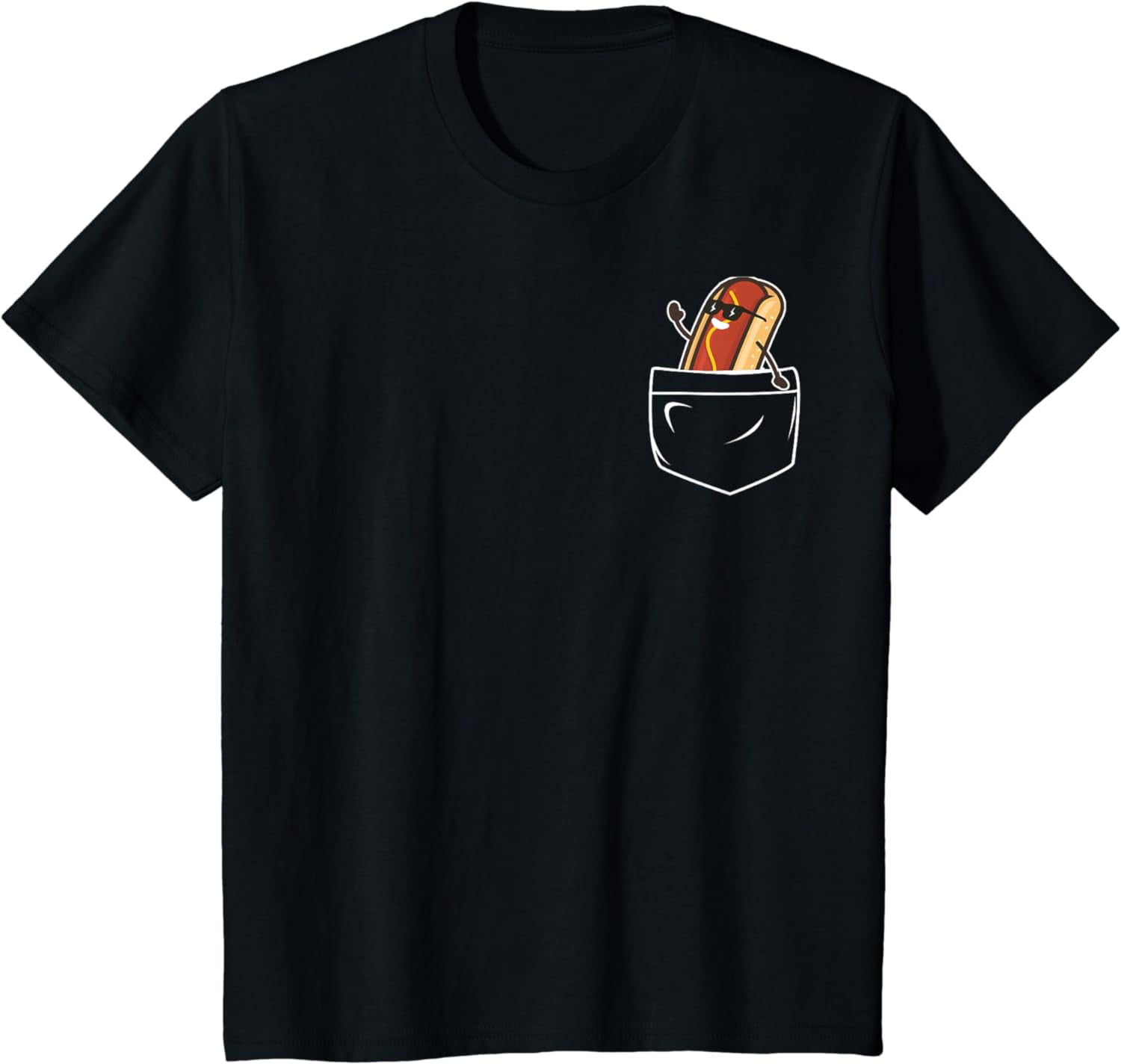 Funny Hotdog in a Pocket meme Grill Cookout joke Barbecue T-Shirt ...