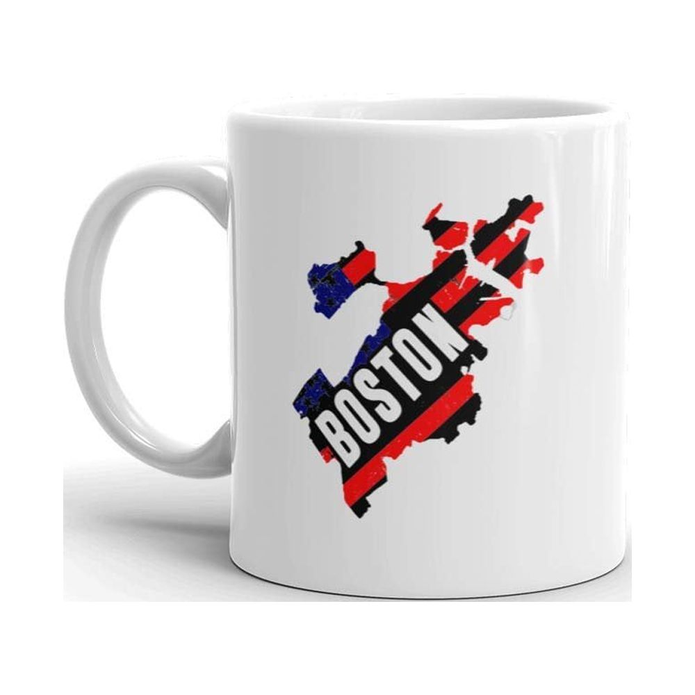 Funny Humor Novelty Boston Massachusetts Flag 11oz Ceramic Coffee Tea ...