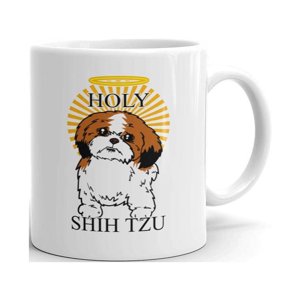 Funny Humor Novelty Holy Shih Tzu Puppy Dog 11oz Coffee Tea Mug Cup ...
