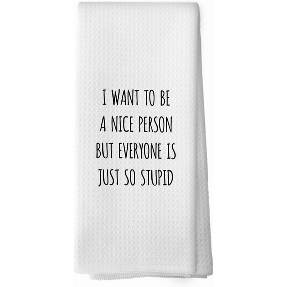 Funny Humorous Kitchen Towels Adult Humor, Sarcastic Gifts for Women ...