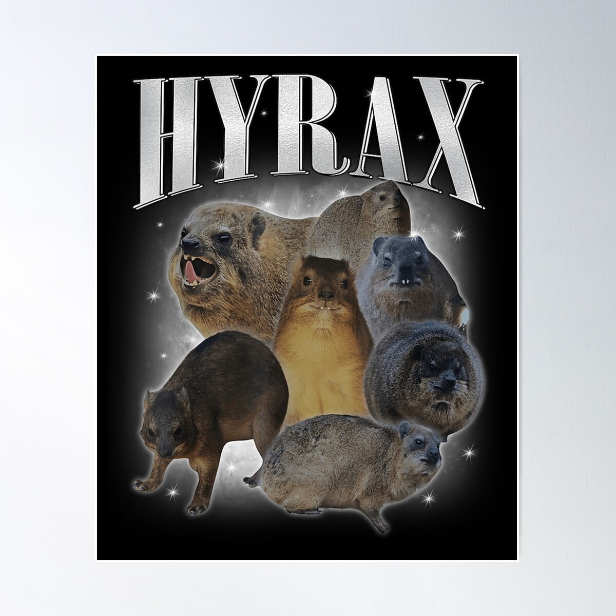 Funny Hyrax Oddly Specific Meme Animal For Family Tee Poster Wall Art ...