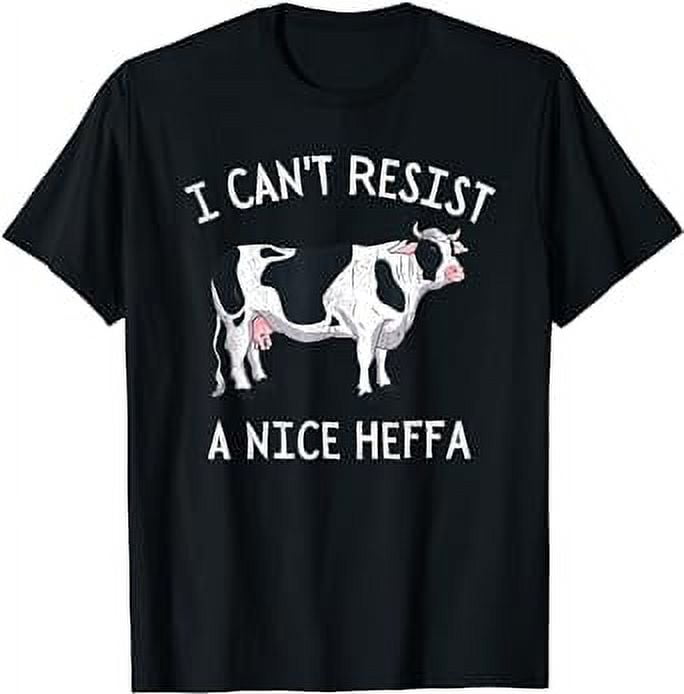 Funny I Can't Resist A Nice Heffa Heffer Retro Cow Lover T-Shirt ...