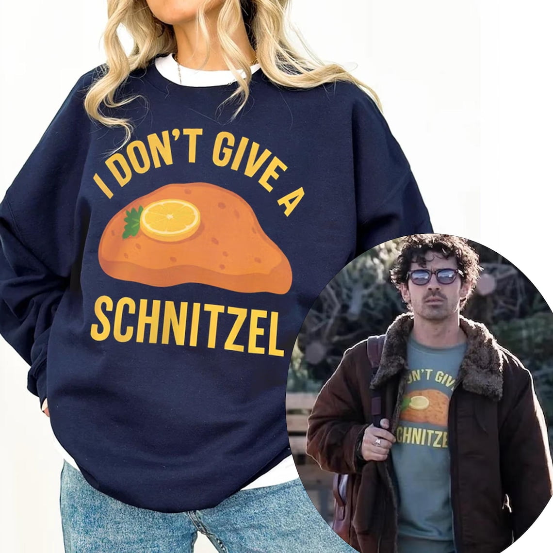 Funny “I Don’t Give a Schnitzel” Christmas Sweatshirt, Festive Holiday ...