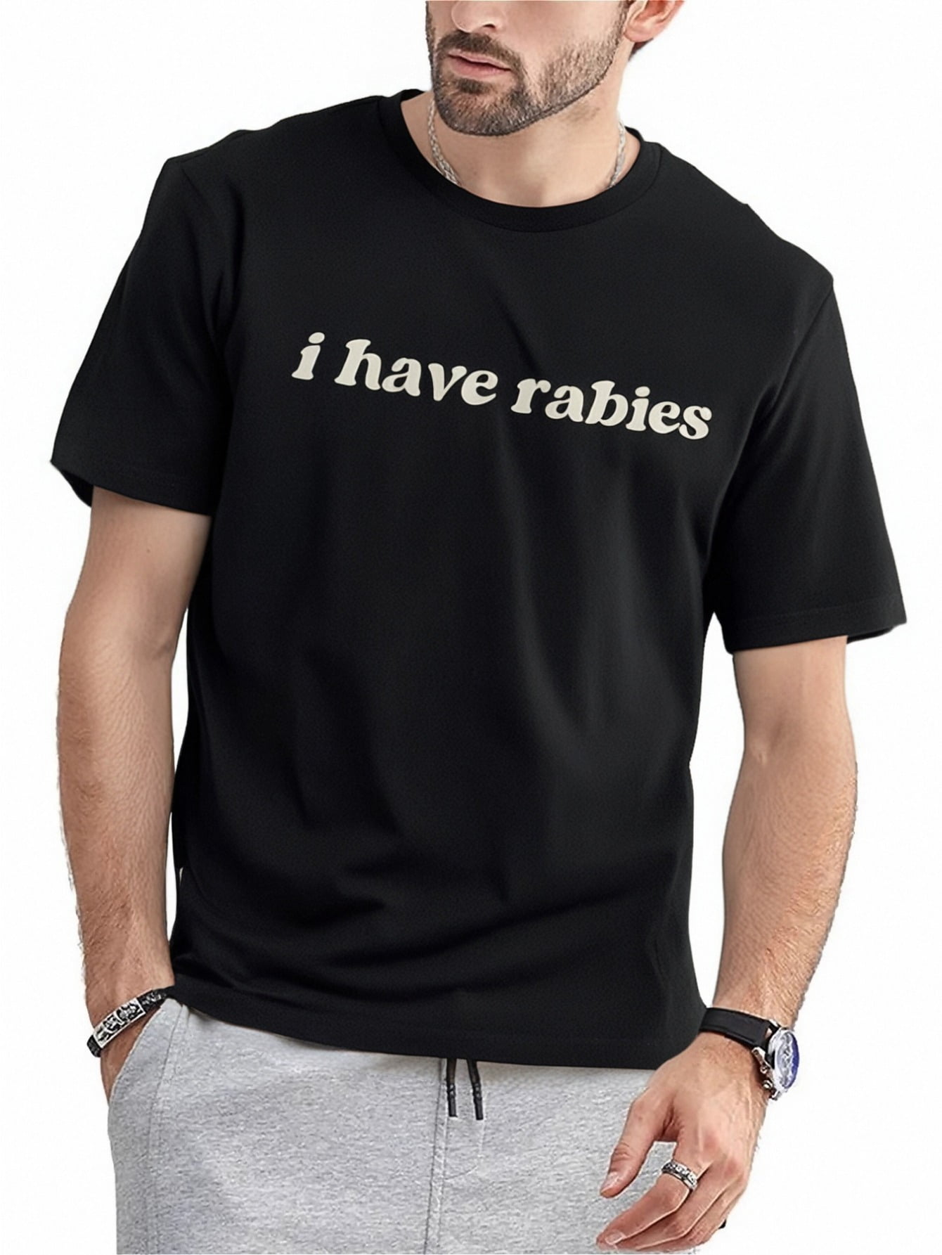 Funny 'I Have Rabies' T-Shirt- Unhinged Meme, Grunge Y2K Style, Dark ...