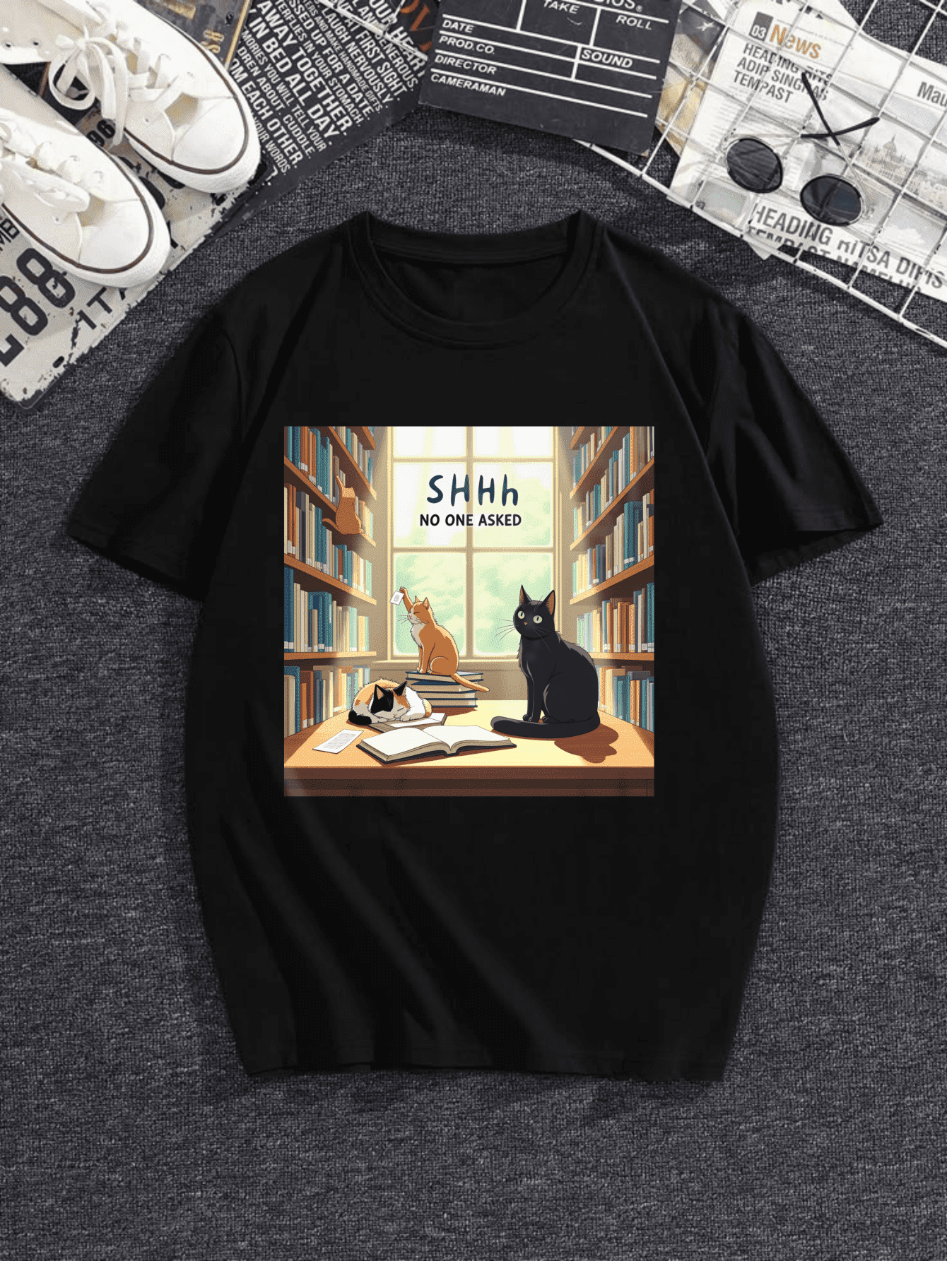 Funny I Have Selective Hearing You Werent Selected Cat Humor T-Shirt ...