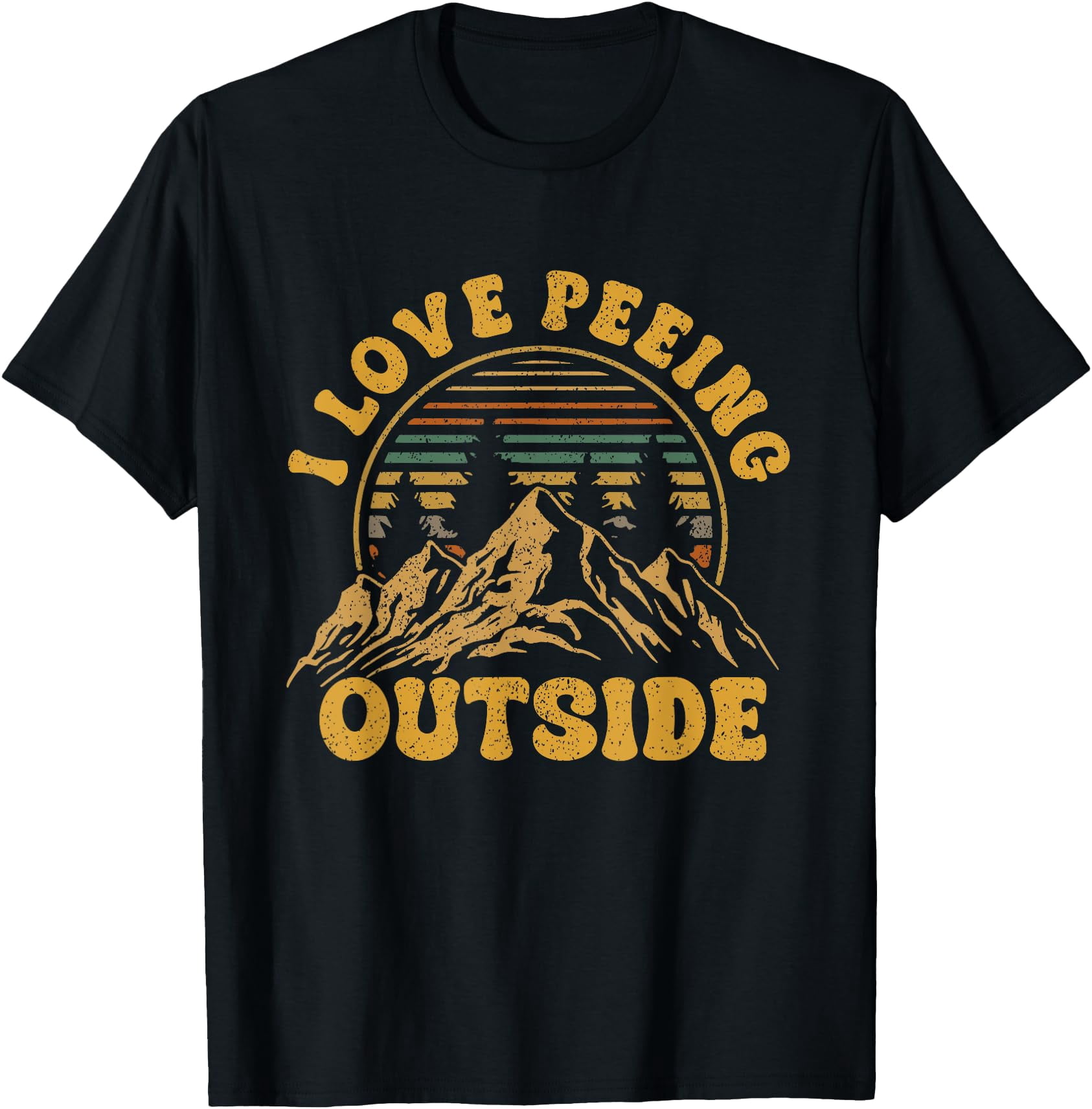 Funny I Love Peeing Outside Camping T-Shirt for Nature Lovers and ...