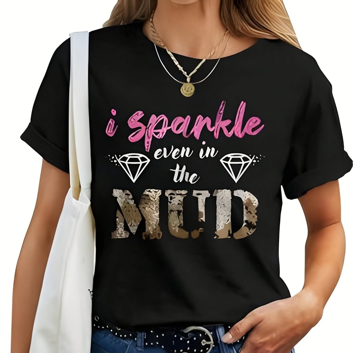 Funny I Sparkle Even In Mud Mudding Team Gis Run Princess Wo T-S1Hirt ...