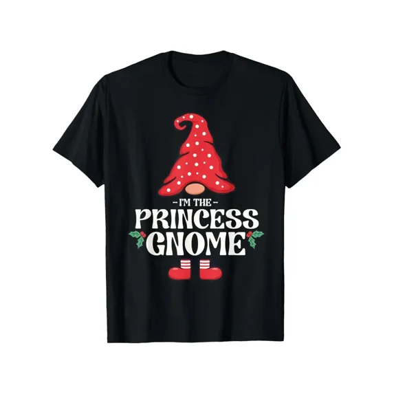 Funny 'I'm The Princess Gnome' Women'S Black T-Shirt - Christmas ...