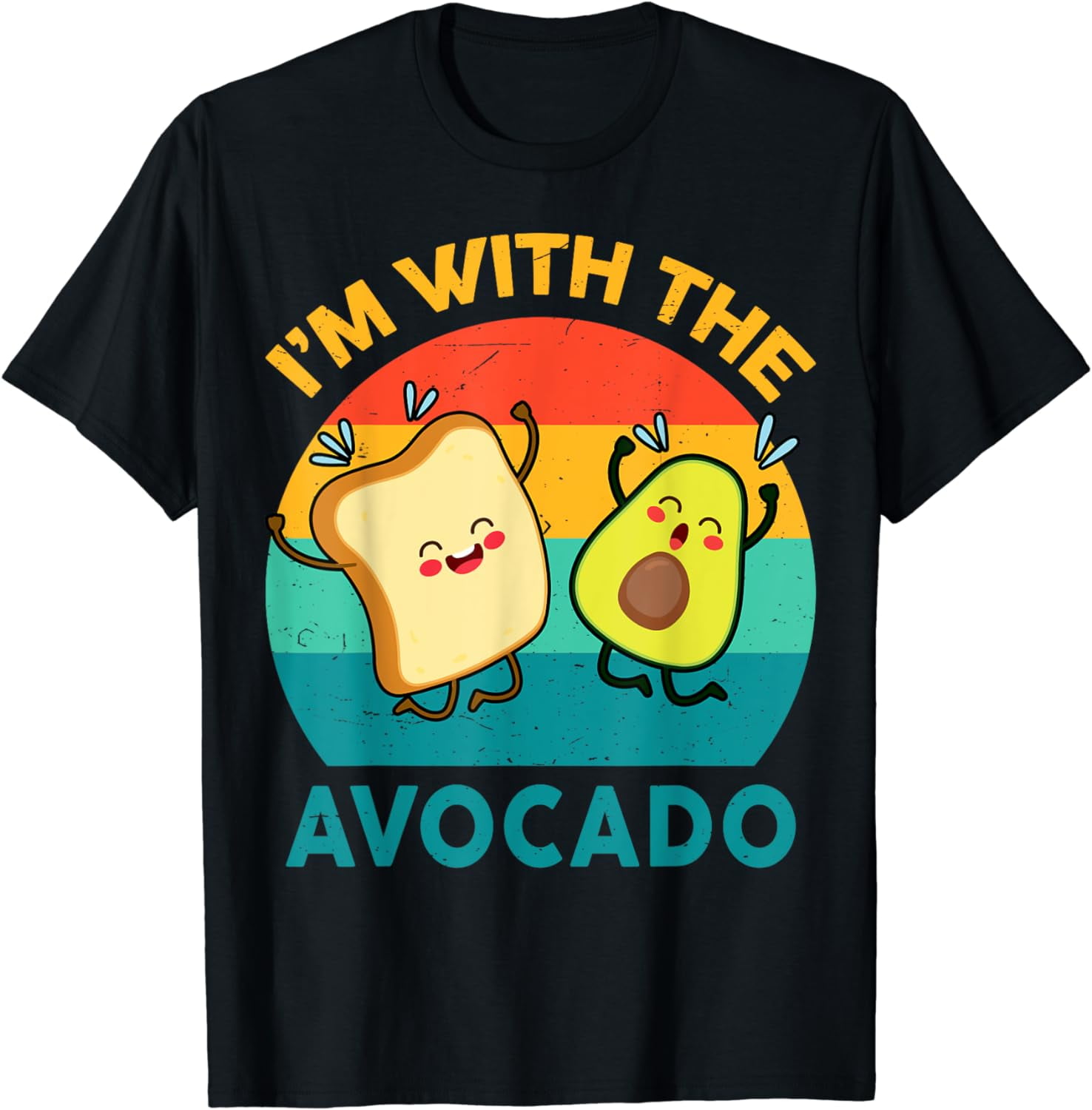 Funny I'm with the Avocado-Shirt Kids Men Women Cute Toast T-Shirt ...