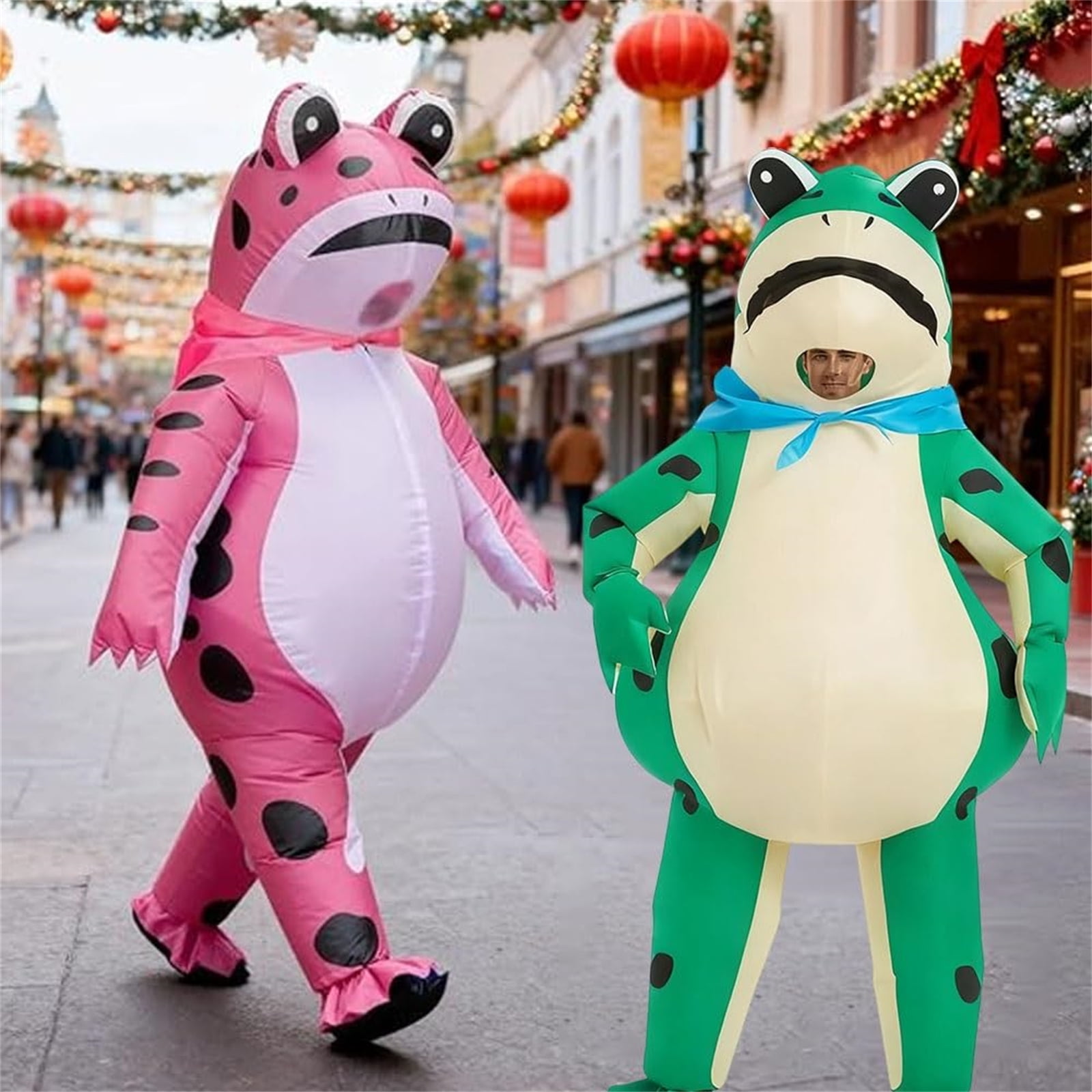 Funny Inflatable Frog Costume Easter Red Frog Blow-Up Costume Frog ...