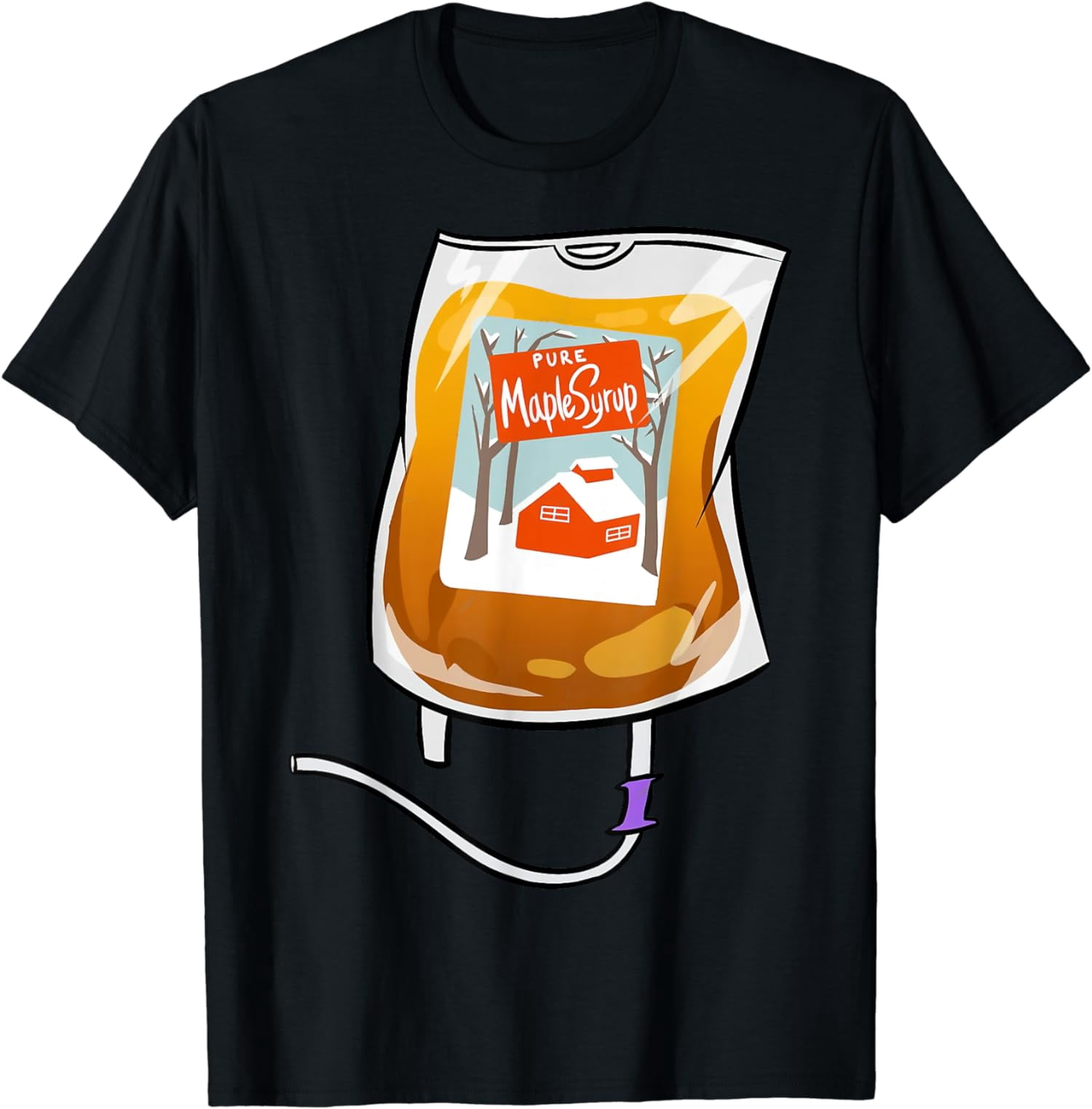 Funny Infusion Bag Maple Syrup T-Shirt - Walmart.com