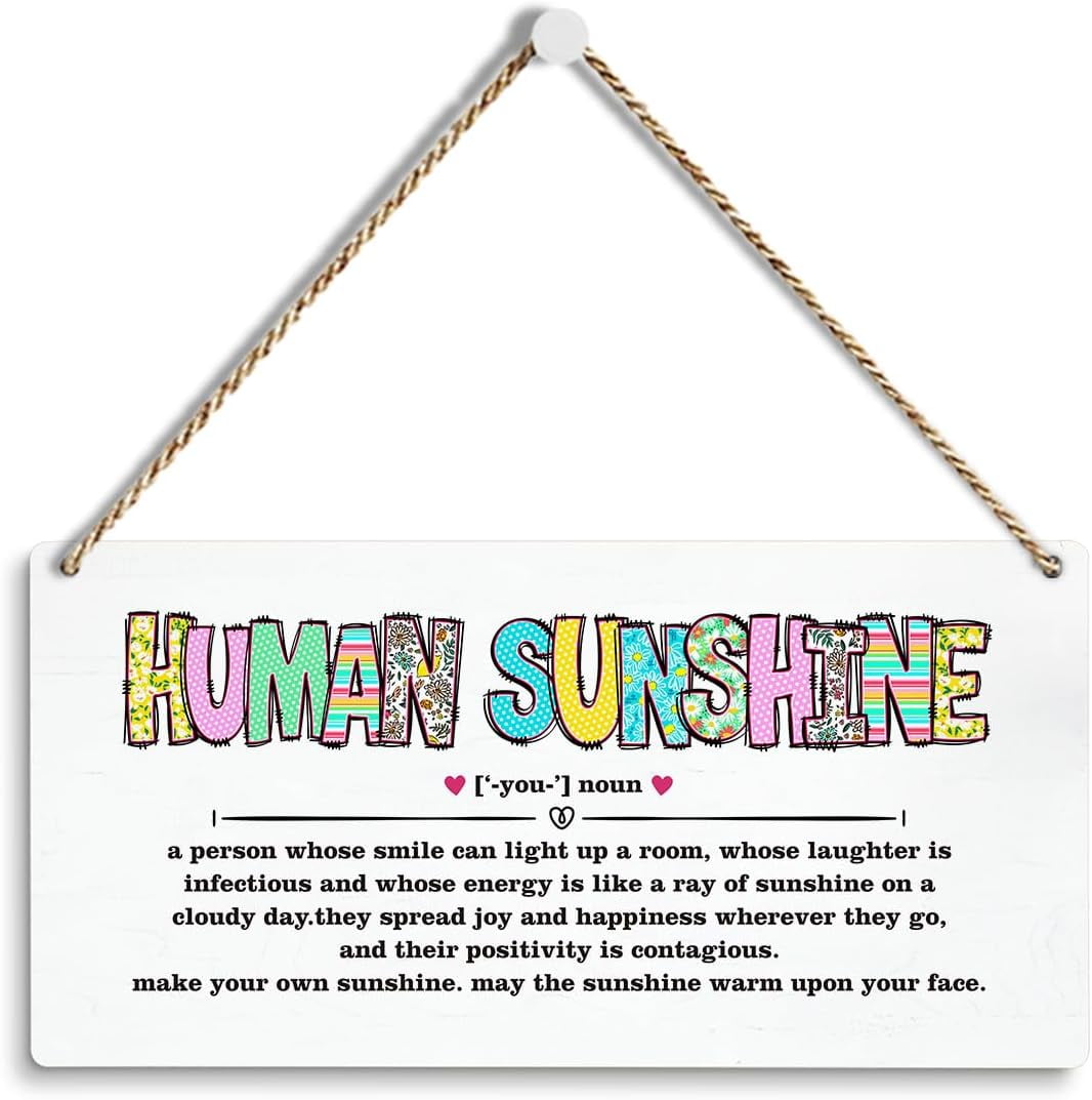 Funny Inspirational Gifts for Women Men, Human Sunshine Sign for Home ...