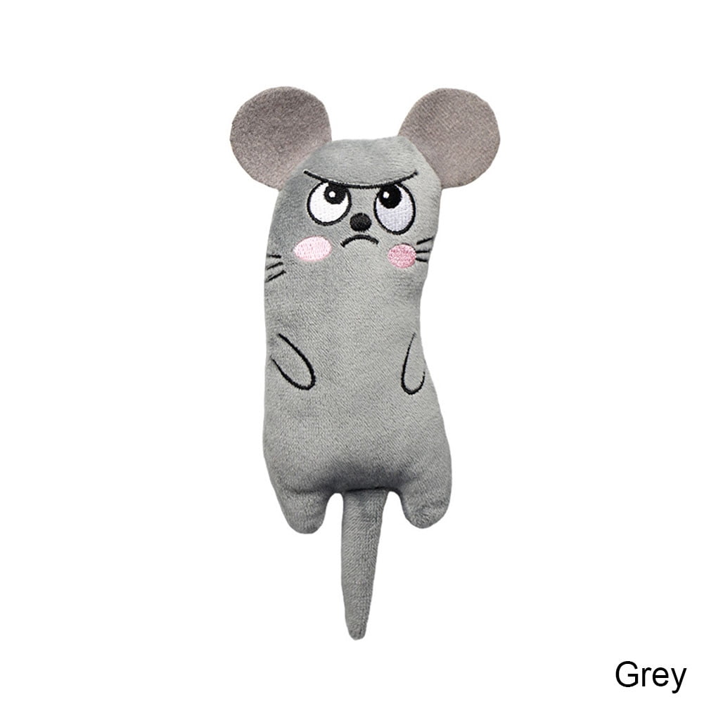Funny Interactive Plush Cat Toy Cute Cat Face Catnip Cats Toy Kitten ...
