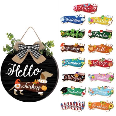 EvridWear Welcome Sign, Double Sided Front Door Decor with 14 ...