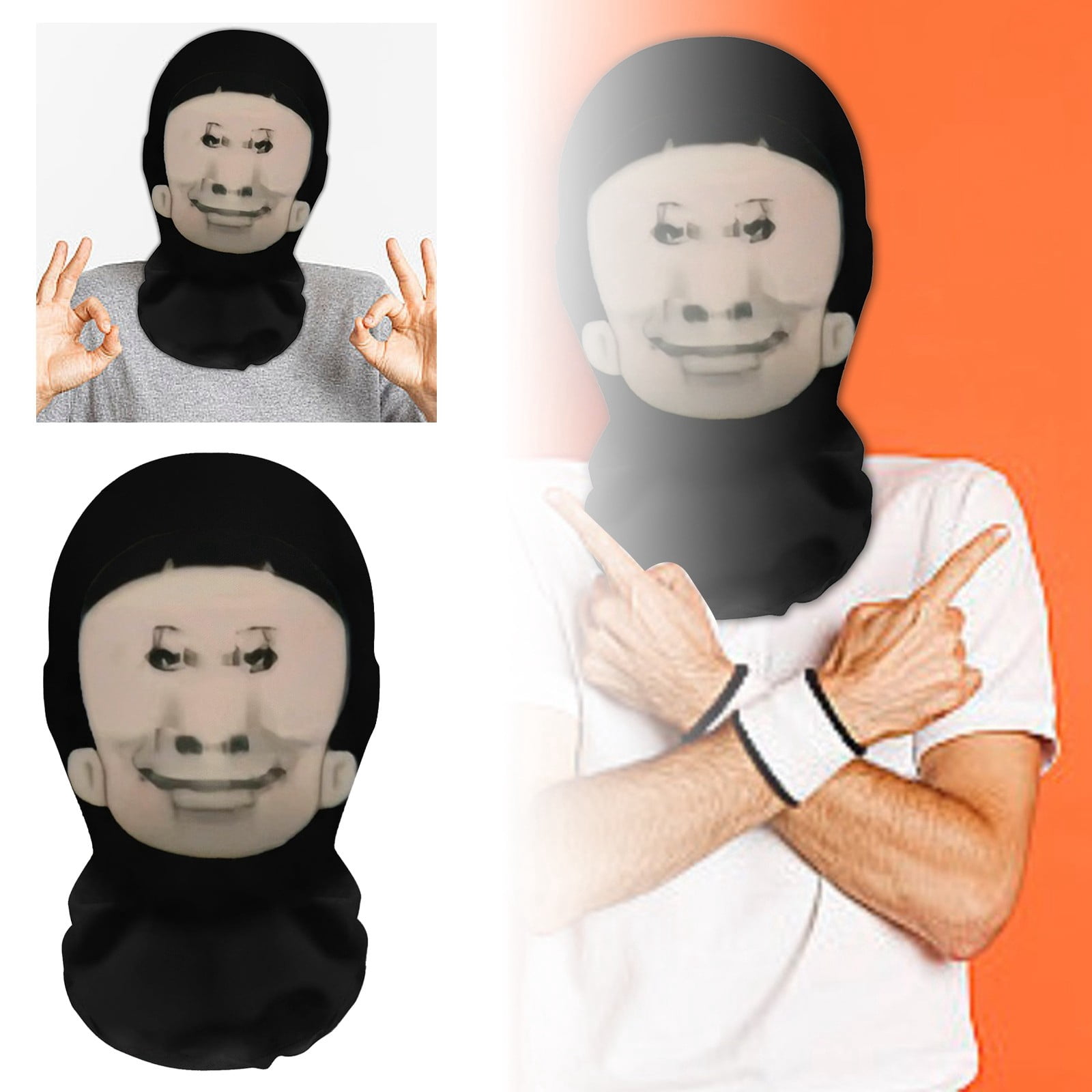 Funny Internet Full Face Mesh Parody Headgear Adaptable To Most Face ...