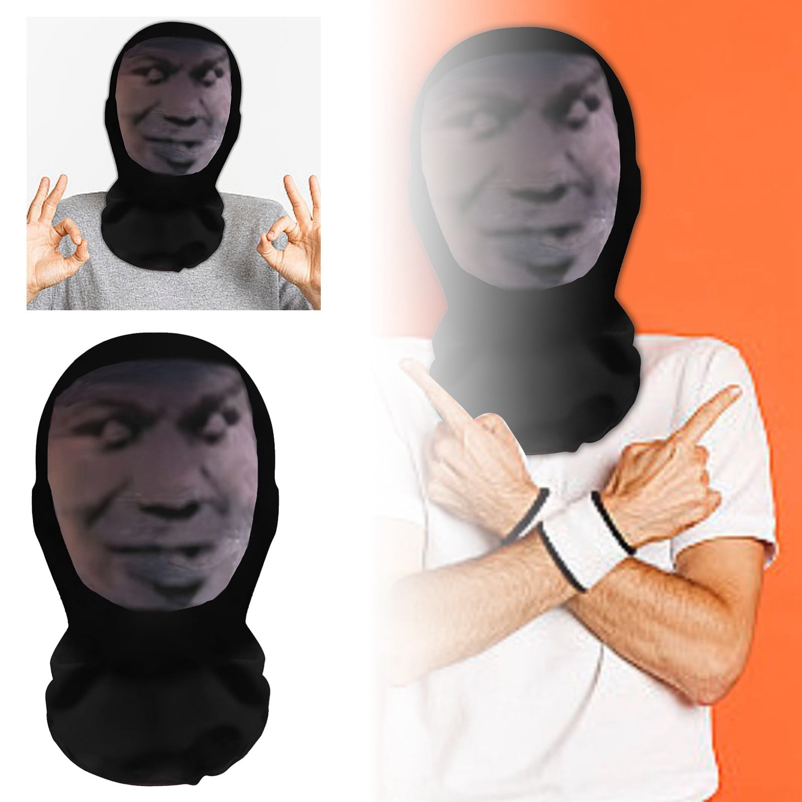 Funny Internet Full Face Mesh Parody Headgear Adaptable To Most Face ...