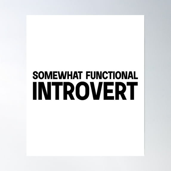 Funny Introvert Anti Quote Social Work Poster Wall Art, Modern Wall ...