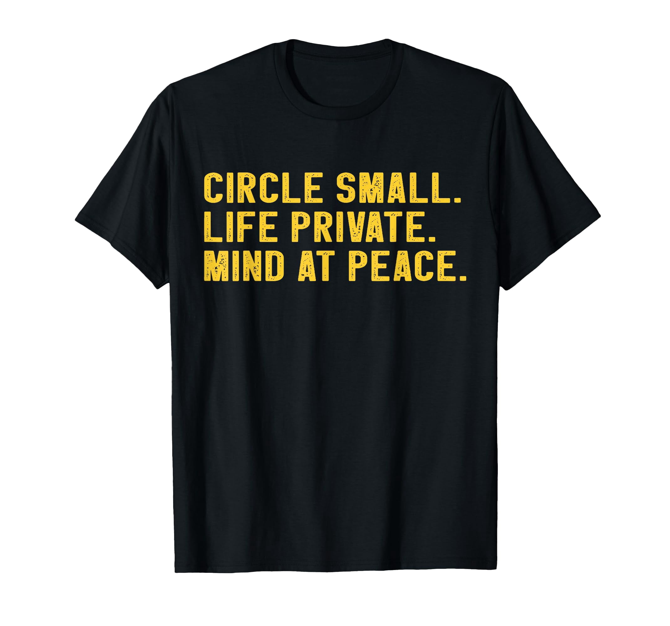 Funny Introvert Circle Small Life Private Mind At Peace T-Shirt ...