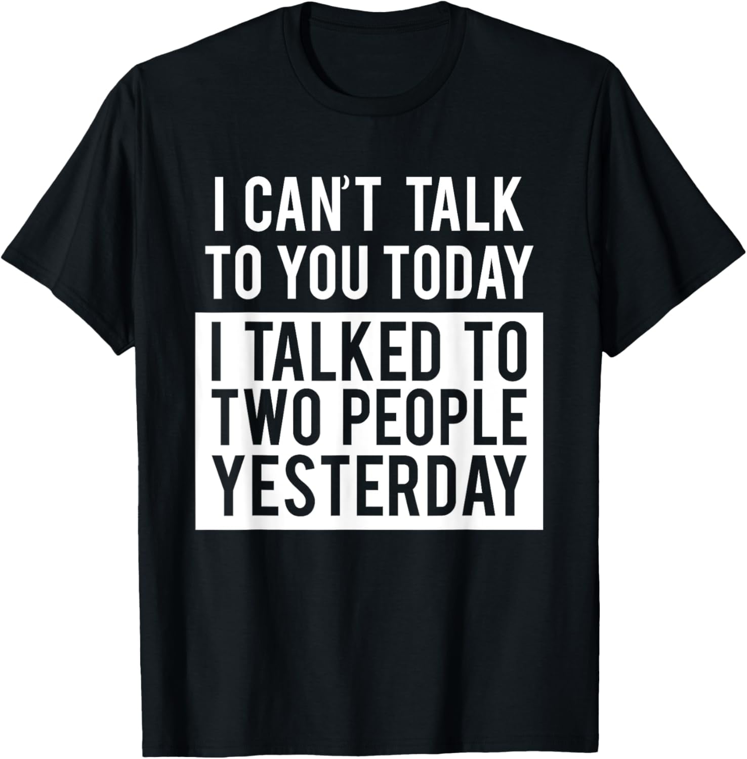 Funny Introvert T-Shirt - Can't Talk To You Today Tee T-Shirt - Walmart.com