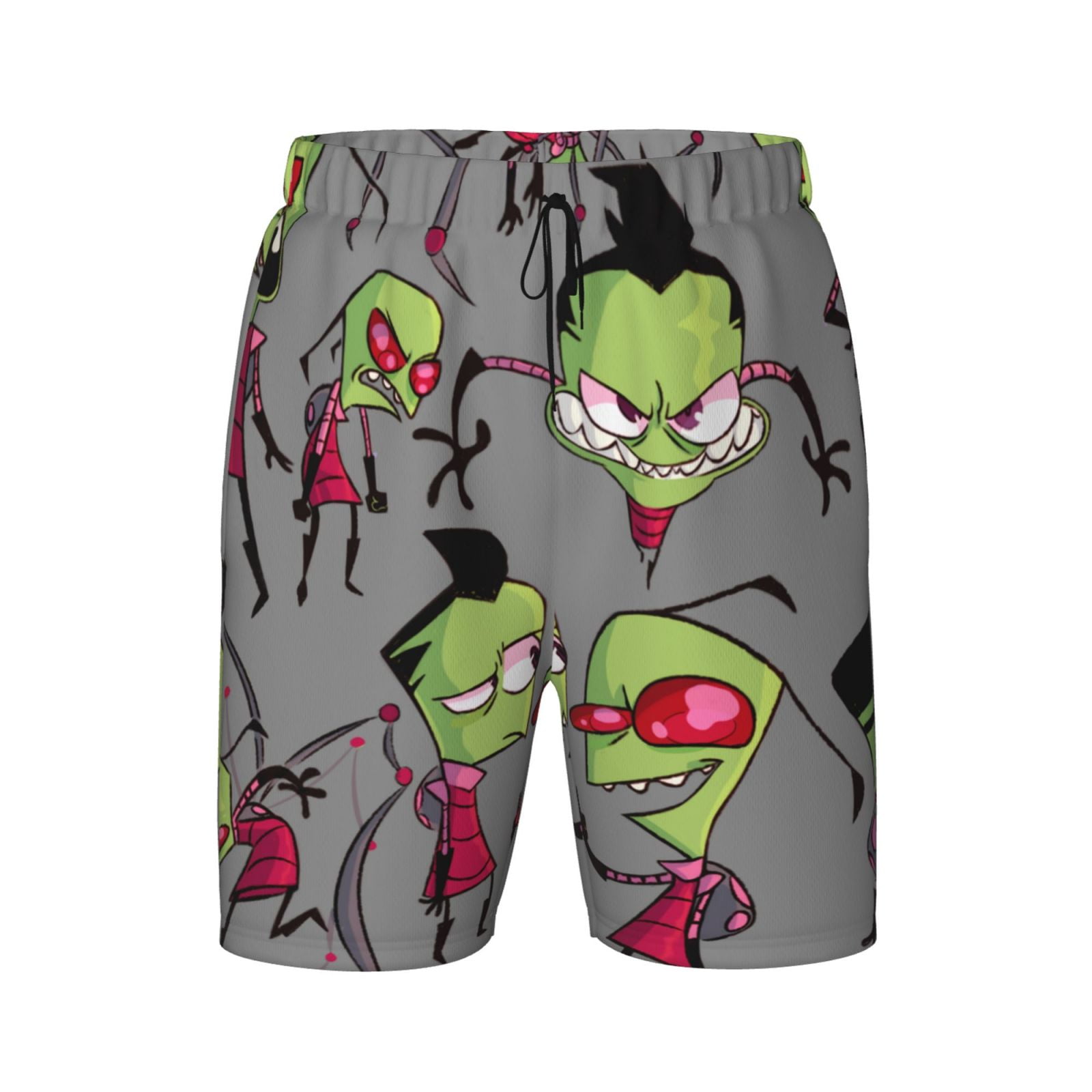 Funny Invader Zim Teen Swim Trunks Summer Beach Board Shorts Double ...