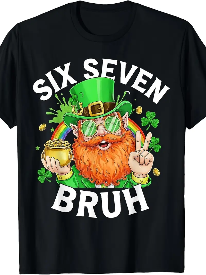 Funny Irish Gnome Pot of Gold Meme Unisex St Patricks Day Short Sleeve ...