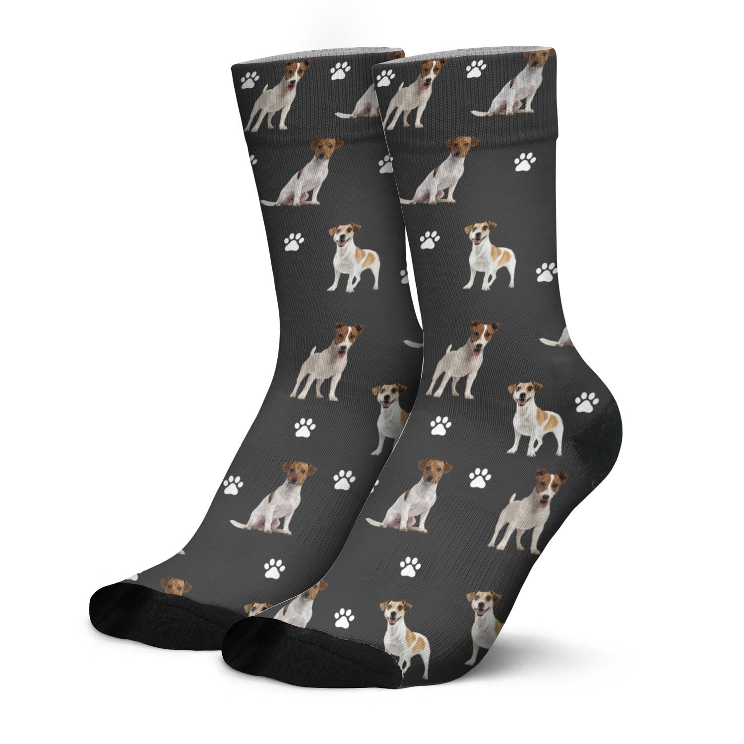 Funny Jack Russell Terrier Dog Crew Socks,Personalized Pet Athletic ...
