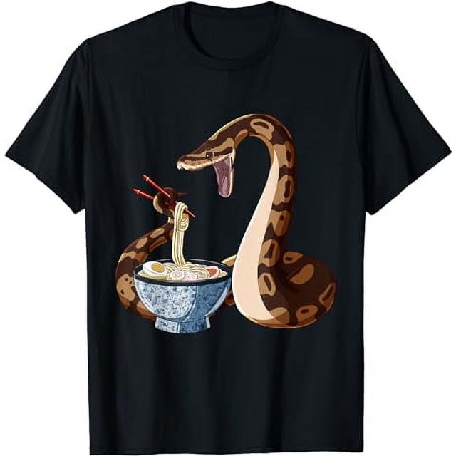 Funny Japanese Kawaii Ramen Snake Ball Python T-Shirt - Walmart.com