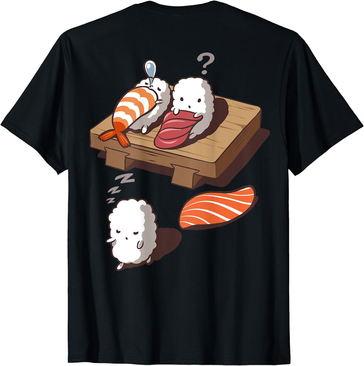 Funny Japanese Nigiri Sushi Sleepwalking T-Shirt - Walmart.com