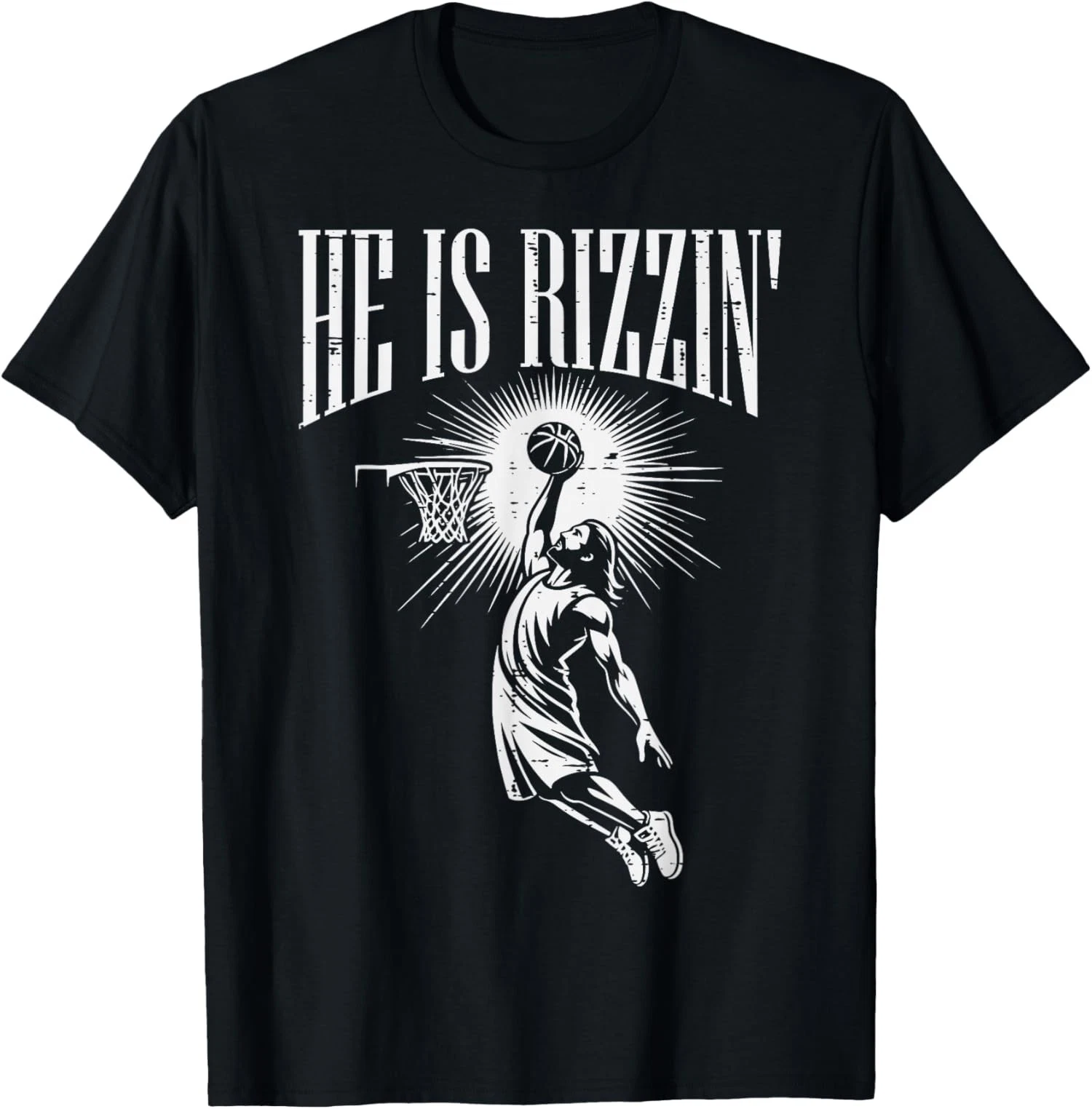 Funny Jesus Easter He Is Rizzin Christian Religious New H47424 Unisex T ...