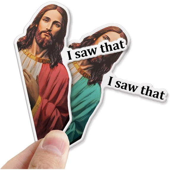 Funny Jesus “I Saw That” Magnets, Funny Refrigerator Magnets for Car or ...
