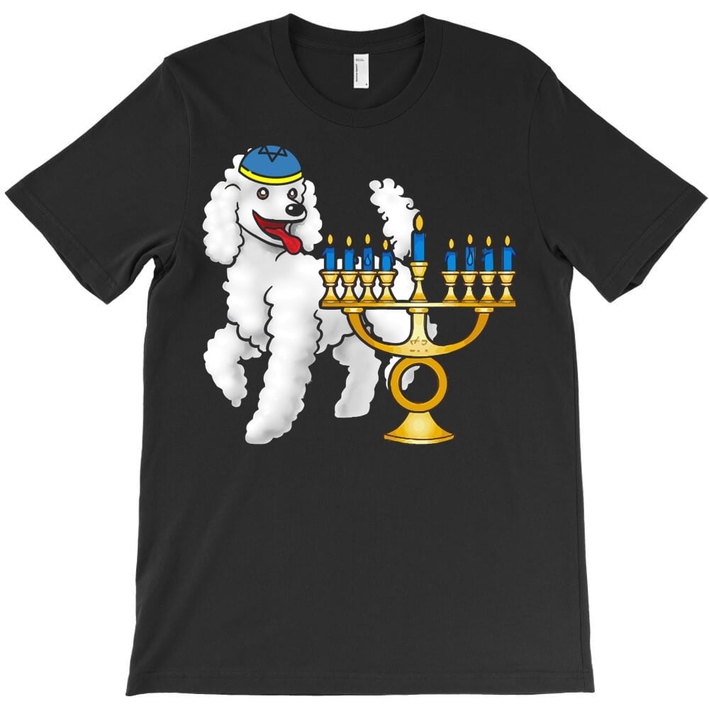 Funny Jewish Poodle Dog Lover Menorah Hanukkah Chanukah Holiday Gift ...