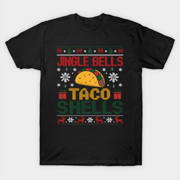 Funny Jingle Bells Taco Shells Mexican Food Christmas Graphic, H6107 T ...