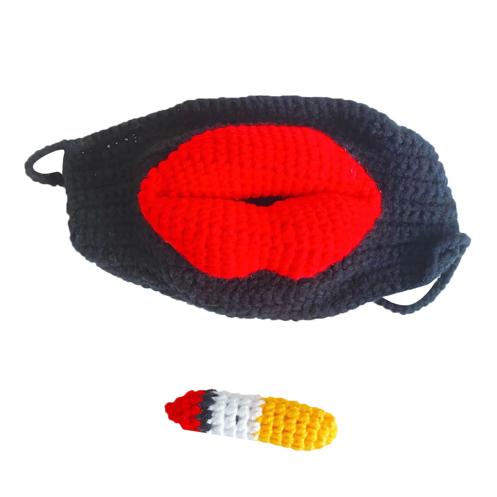 Funny Joke Crochet Pattern Cotton Face Lip Mouth Fireman by Daylight ...