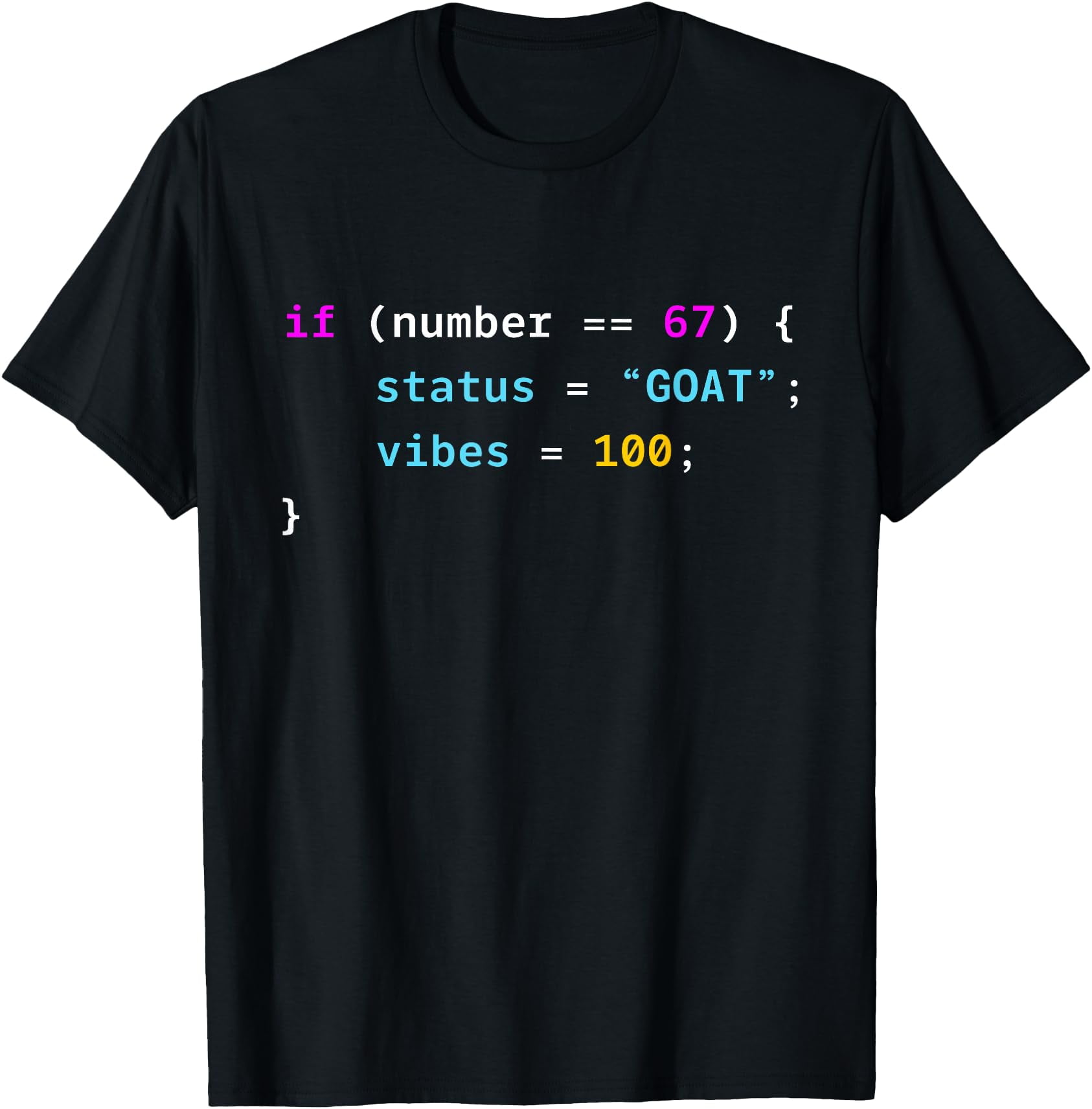 Funny Joke Programming If Gen Alpha Slang 67 Six Seven Meme T-Shirt ...