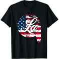 Funny Kamala Harris 2024 President Comma La American Flag T Shirt