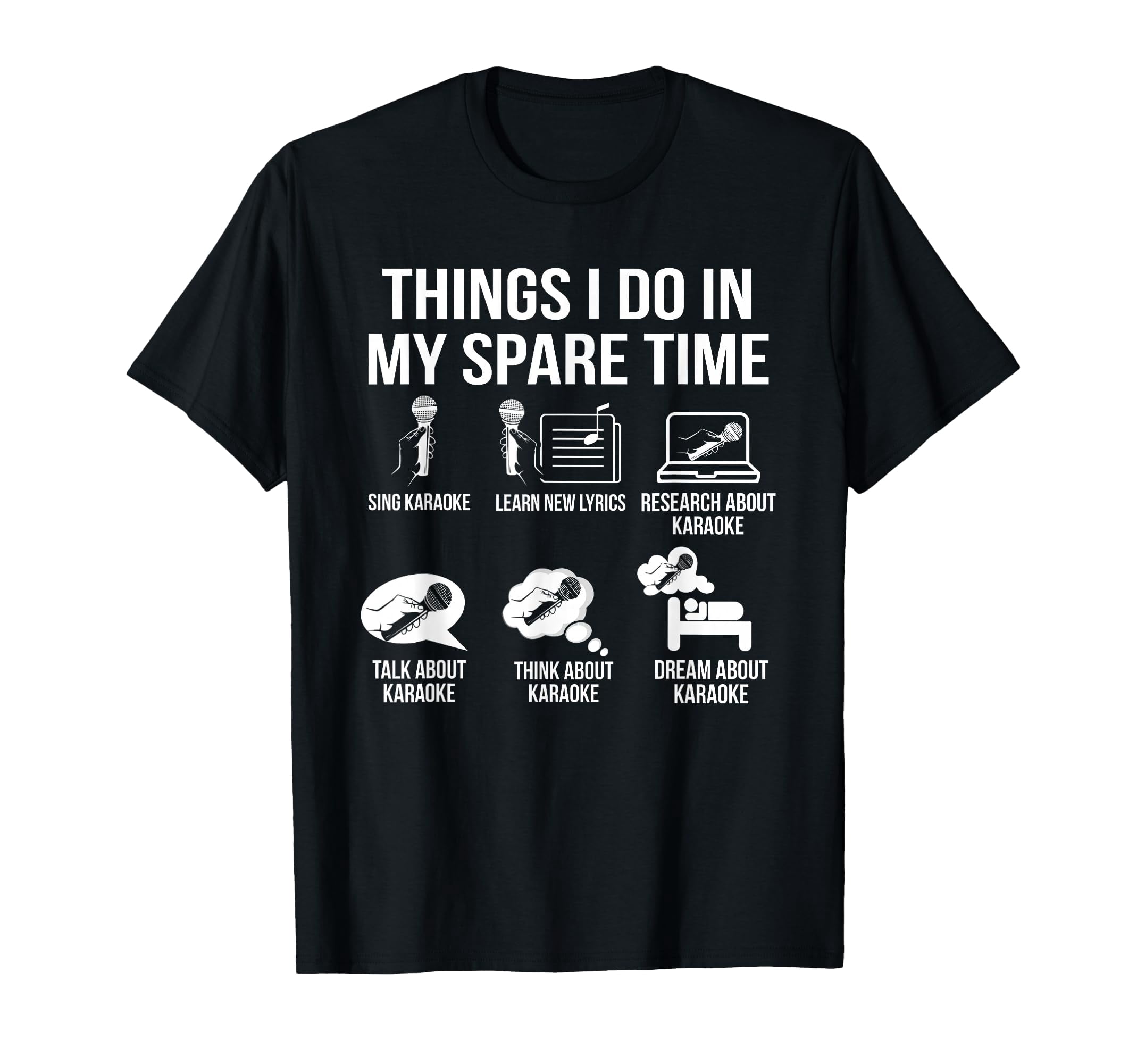 Funny Karaoke Night Activities T-Shirt for Music Lovers and Singers ...