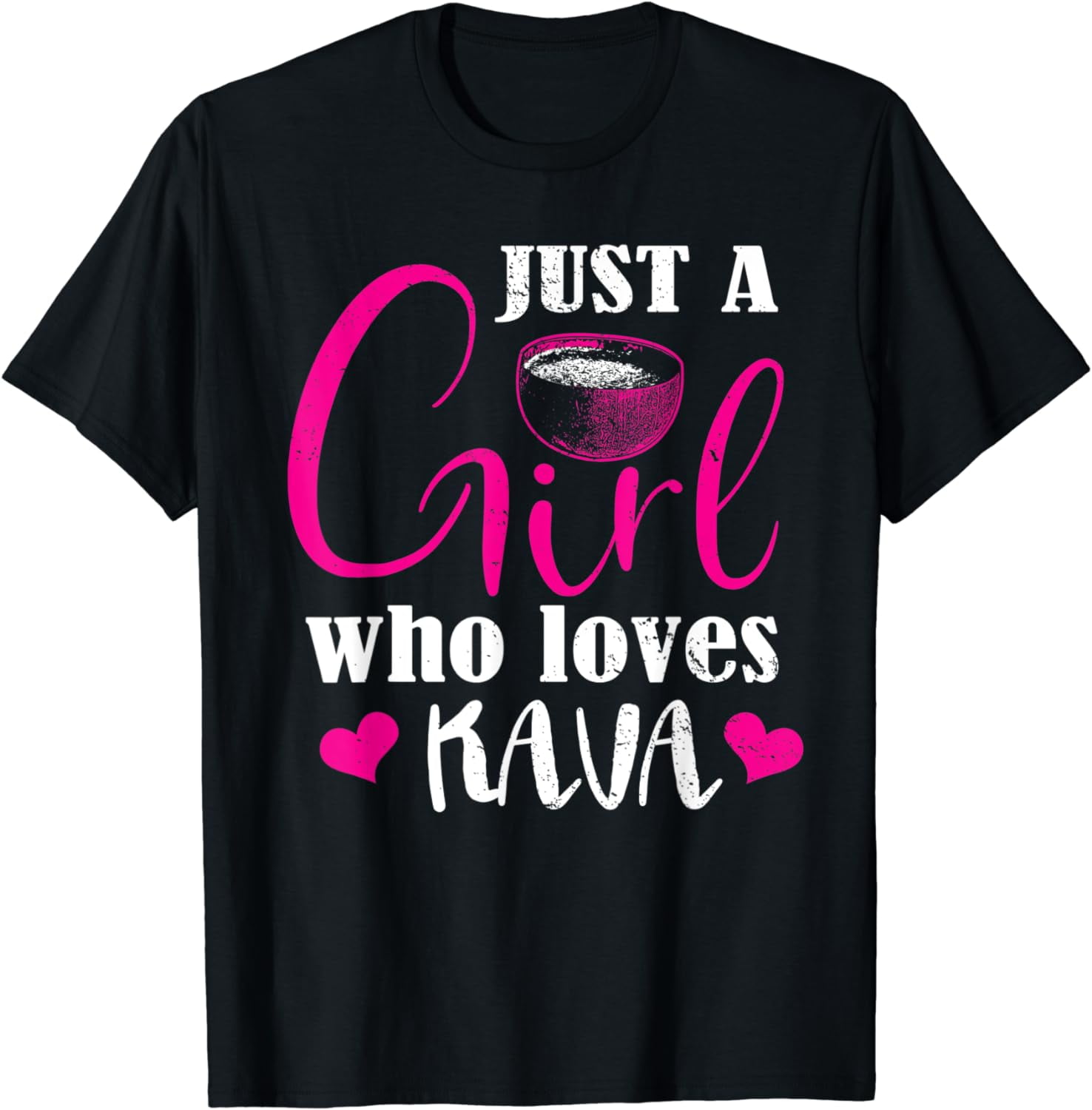 Funny Kava Tea Lovers Kava Girl Drinking Kava Bar Drink Cute T-Shirt ...