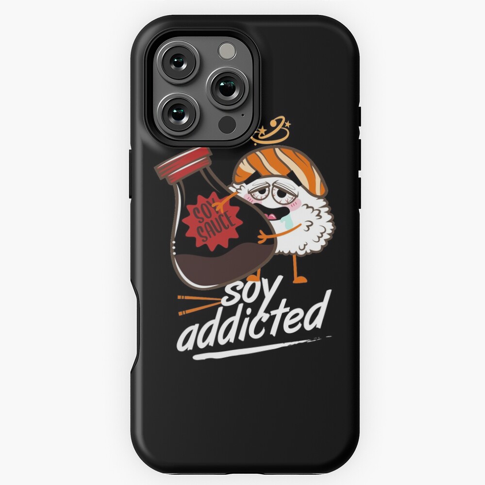 Funny Kawaii Nigiri Sushi Soy Sauce Phone Case for iPhone 16 15 14 13 ...