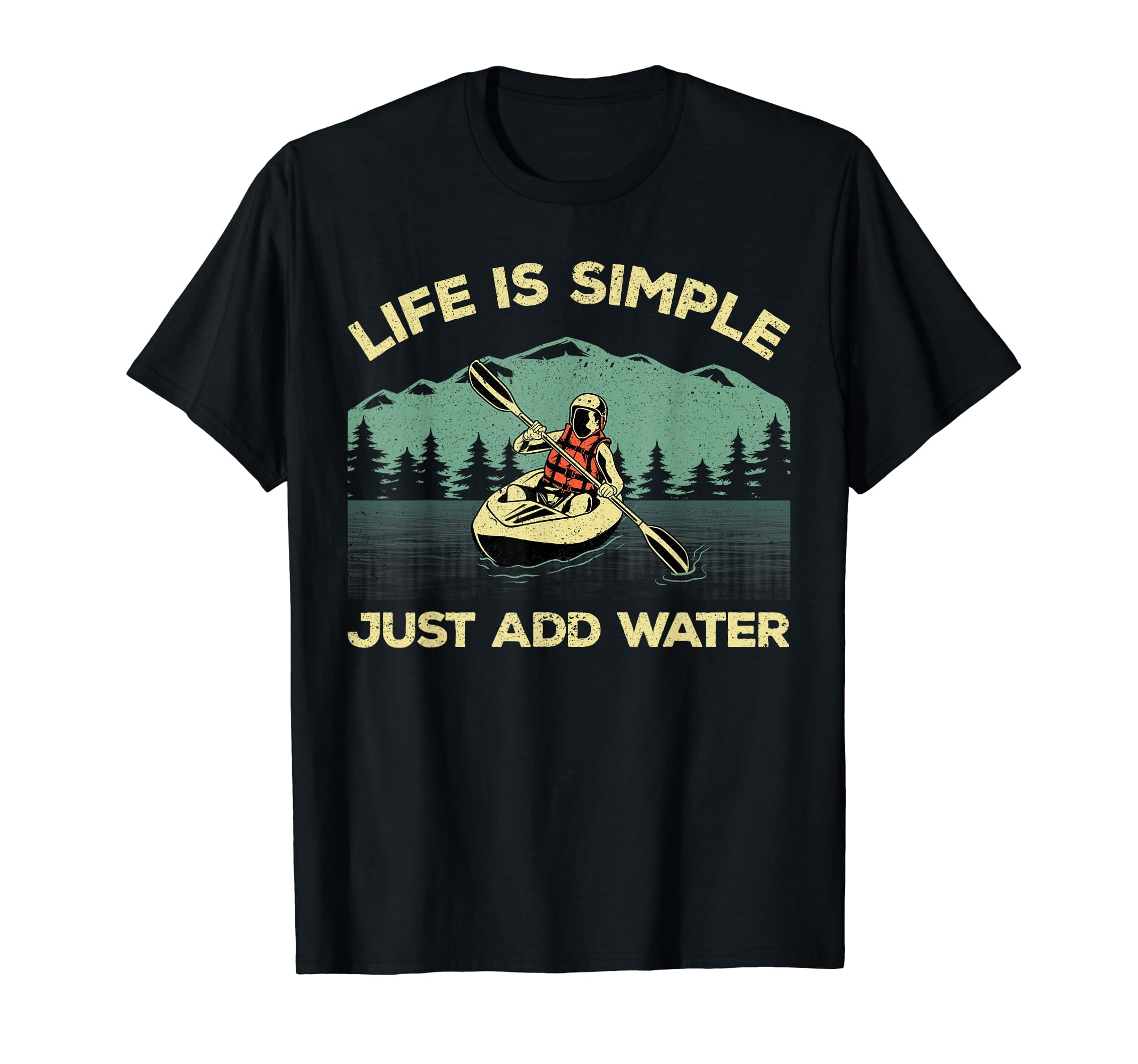 Funny Kayaking Design For Men Women Paddling Canoeing Lover T-Shirt ...